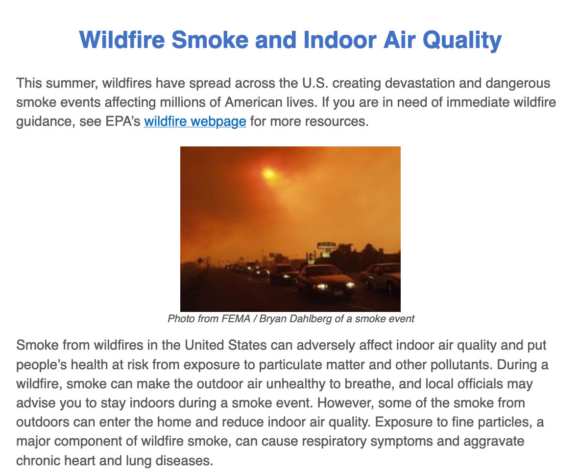 EPA Bulletin - Wildfire Smoke and Indoor Air Quality - Tri-Valley Air ...